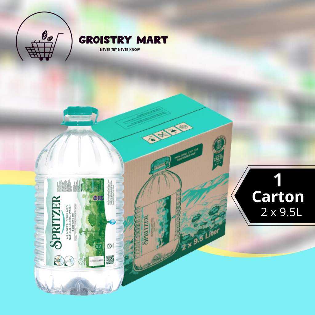 Spritzer Mineral Water 9.5Lit ( 2 x 9.5Lit ) 1 Carton [Klang Valley & Seremban Delivery Only ...