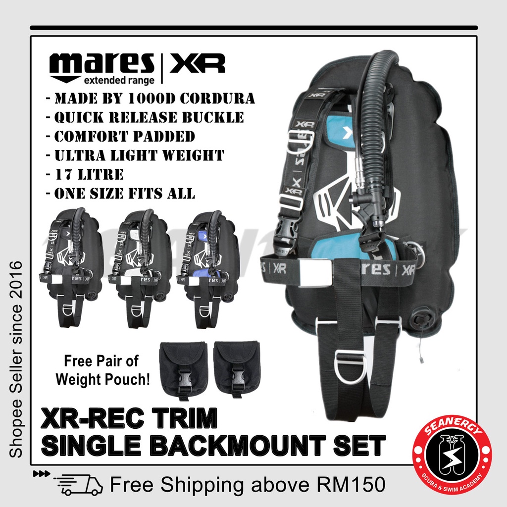 Mares Xr-Rec Trim Single Backmount BCD Donut BCD for Scuba Diving Tec ...
