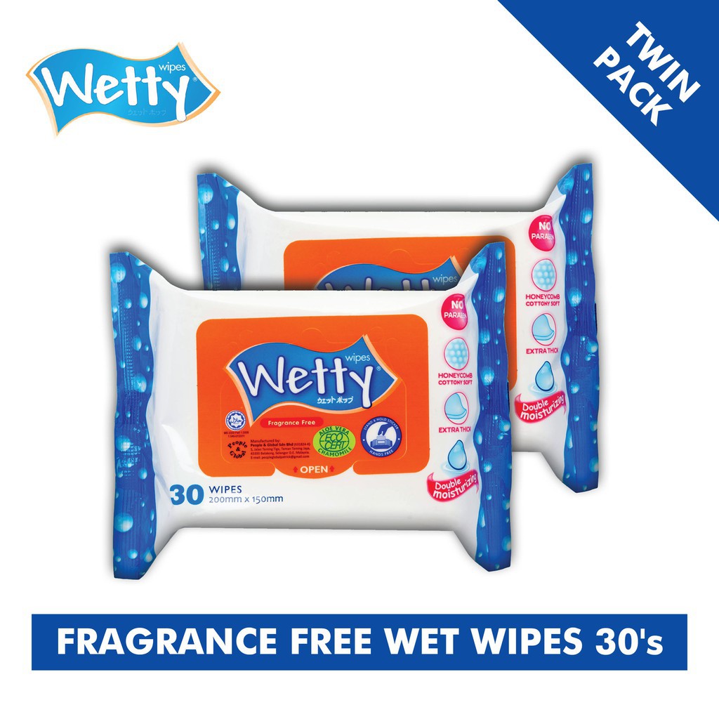 Wetty Wet Wipes 30's (Twin Pack) | Shopee Malaysia