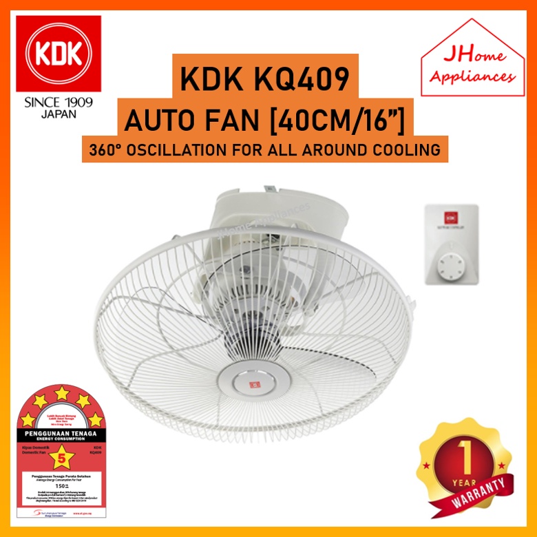 KDK KQ409 AUTO FAN 360° OSCILLATION (40cm/16″) | Shopee Malaysia