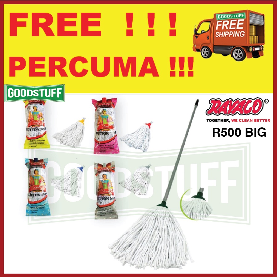 VIP V40/R500 COTTON MOP/MOP WITH HANDLE|MOP LANTAI | Shopee Malaysia