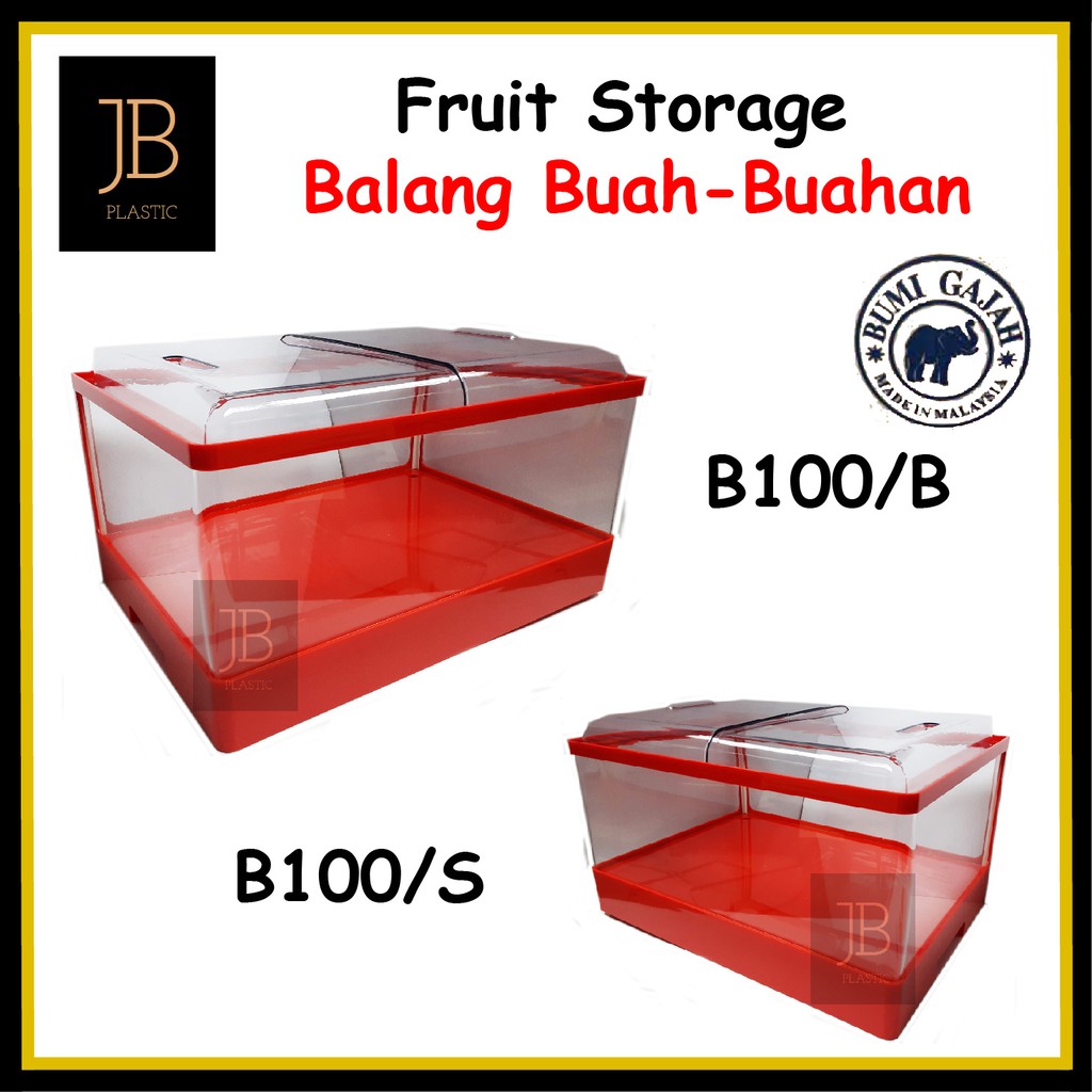 [Bumi Gajah] Balang Buah-Buahan B100(S/B) Acrylic Fruit Case Fruit ...