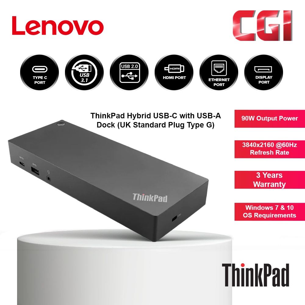 ThinkPad Hybrid USB-C with USB-A Dock - 40AF0135UK | Shopee Malaysia