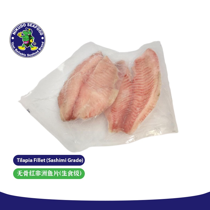 Nikudo TILAPIA FILLET 5/7 OZ (SASHIMI GRADE) (TALAPIA) 无骨红非洲鱼片（生食级 ...