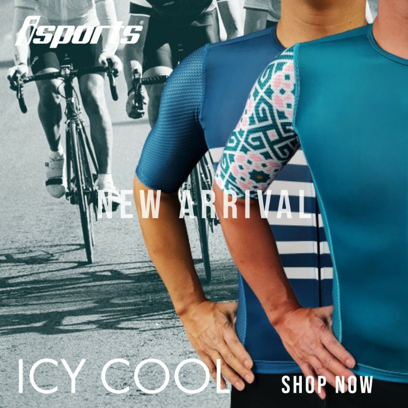 🔥[Ready Stock]🔥 iSports ICY COOL Pro Cycling Unisex Short SLeeve Jersey ...
