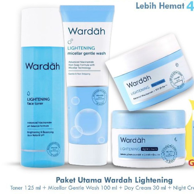 WARDAH SET 4IN1 5IN1 6IN1 Lightening Series Set Cerah Putih | Shopee ...