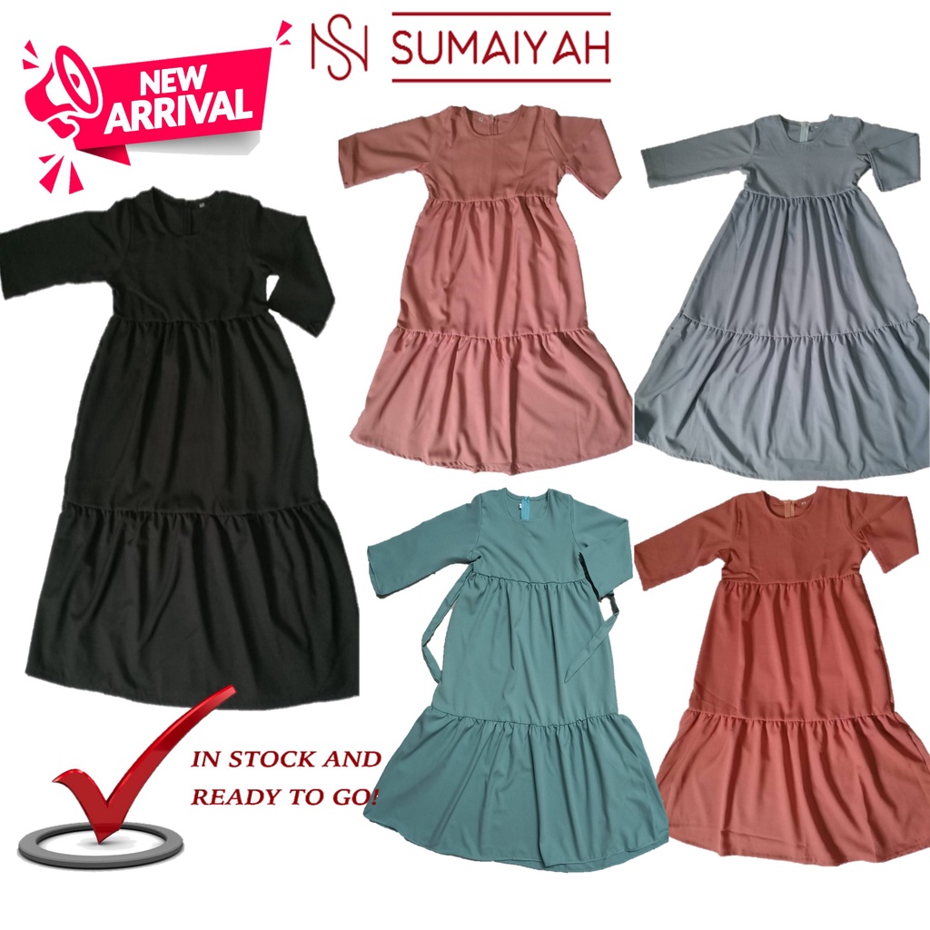 Jubah Budak Ropol kanak-kanak perempuan | muslimah kid ruffle long ...