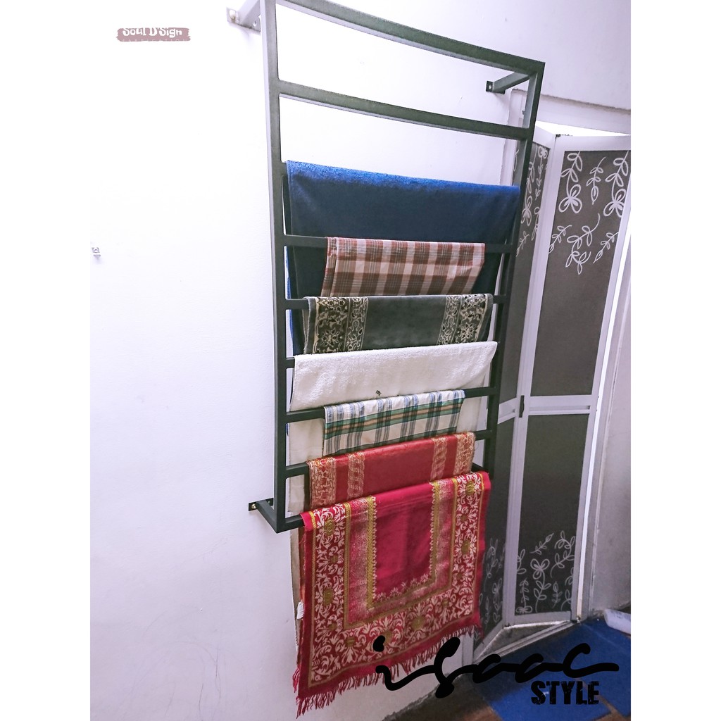 Isaac Ameena Towel Rack Frame Simple Stand Ladder Tudung Clothes ...