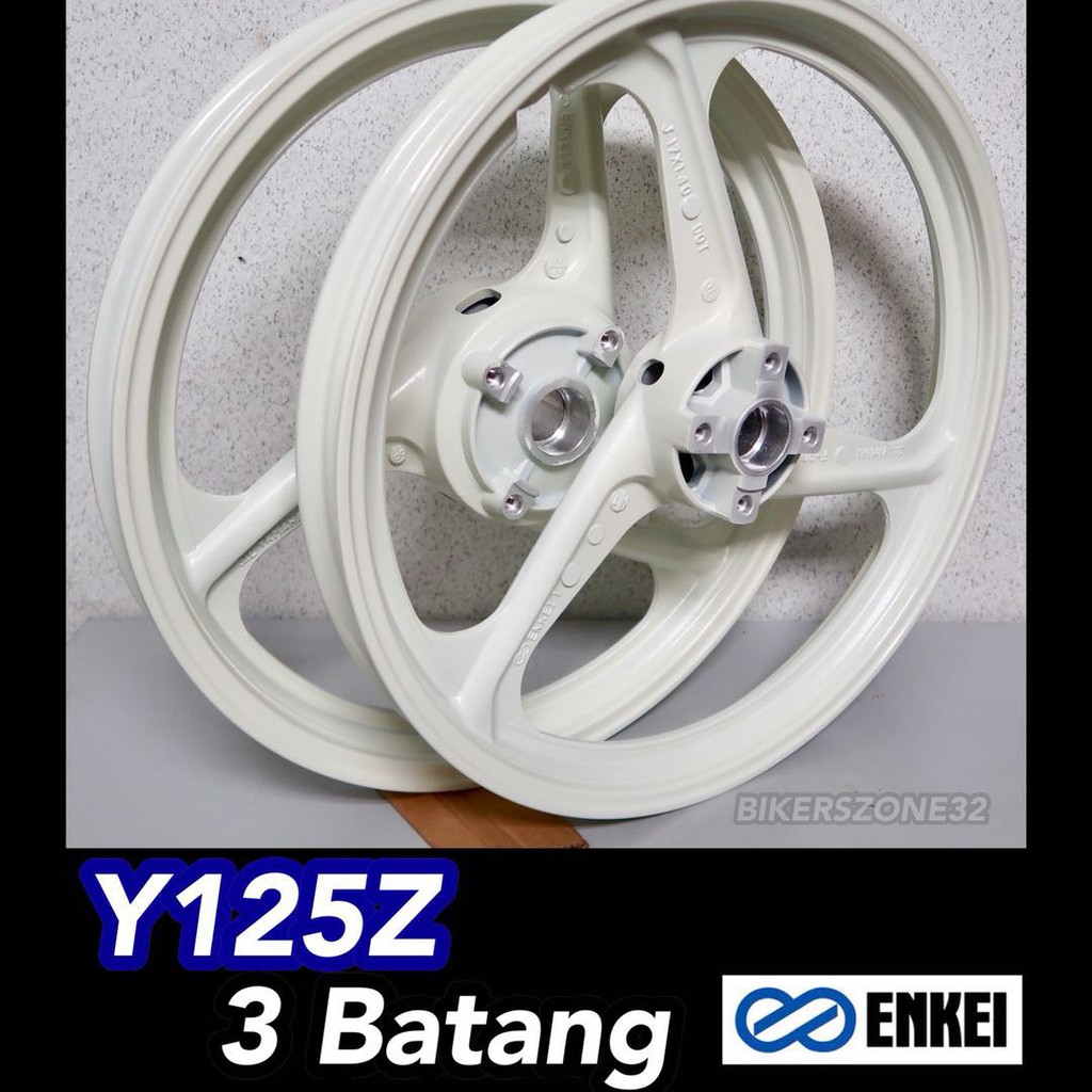 Y125ZR / Y125Z / 125Z 3 Batang Enkei Fullchop Sport Rim (White/Orange ...