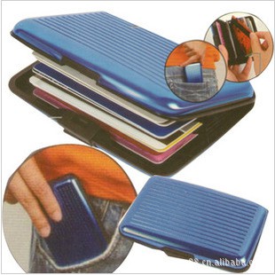 Multi-style RFID Scan Protected Aluminium Wallet Security Wallet Bank ...