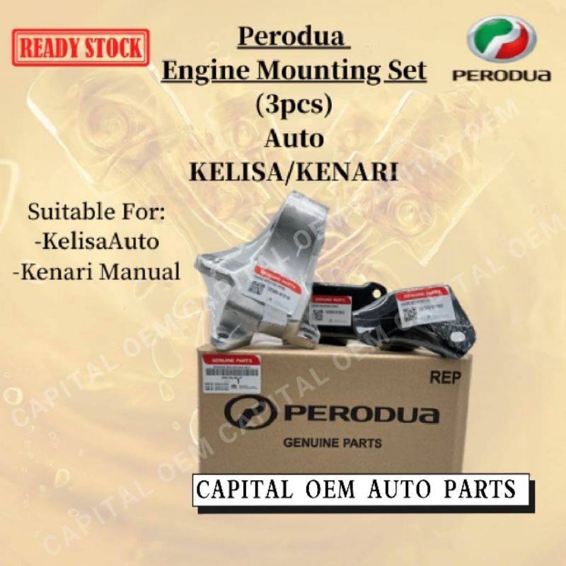 PERODUA KELISA / KENARI ENGINE MOUNTING SET AUTO (3PCS) #Perodua # ...