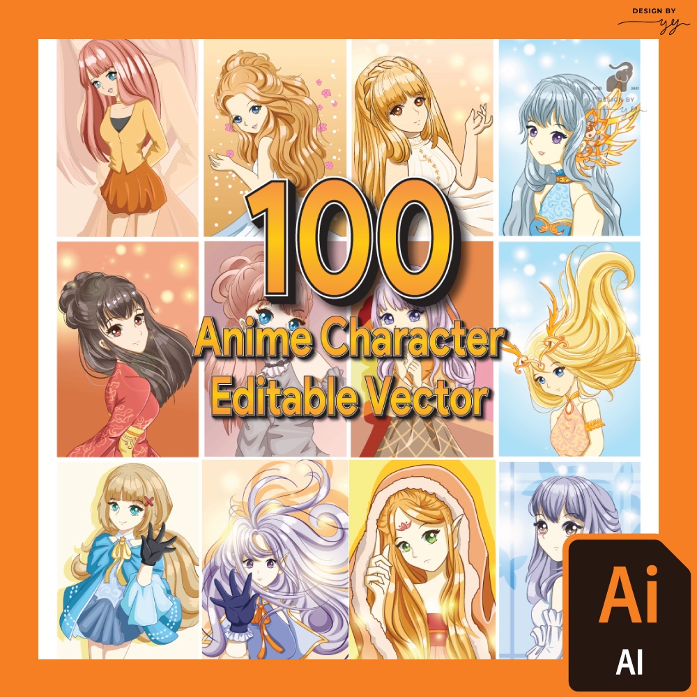 100 EPS/Ai Editable Anime Chibi Character Vector PREMIUM [ .eps ...