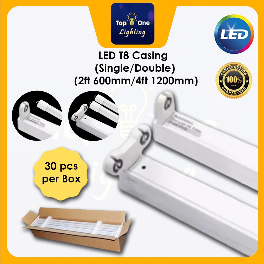 [BOX SET] LED T8 Casing LED T8 Fitting T8 LED Tube LED Single Casing 2ft 4ft 2 feet 4 feet ...