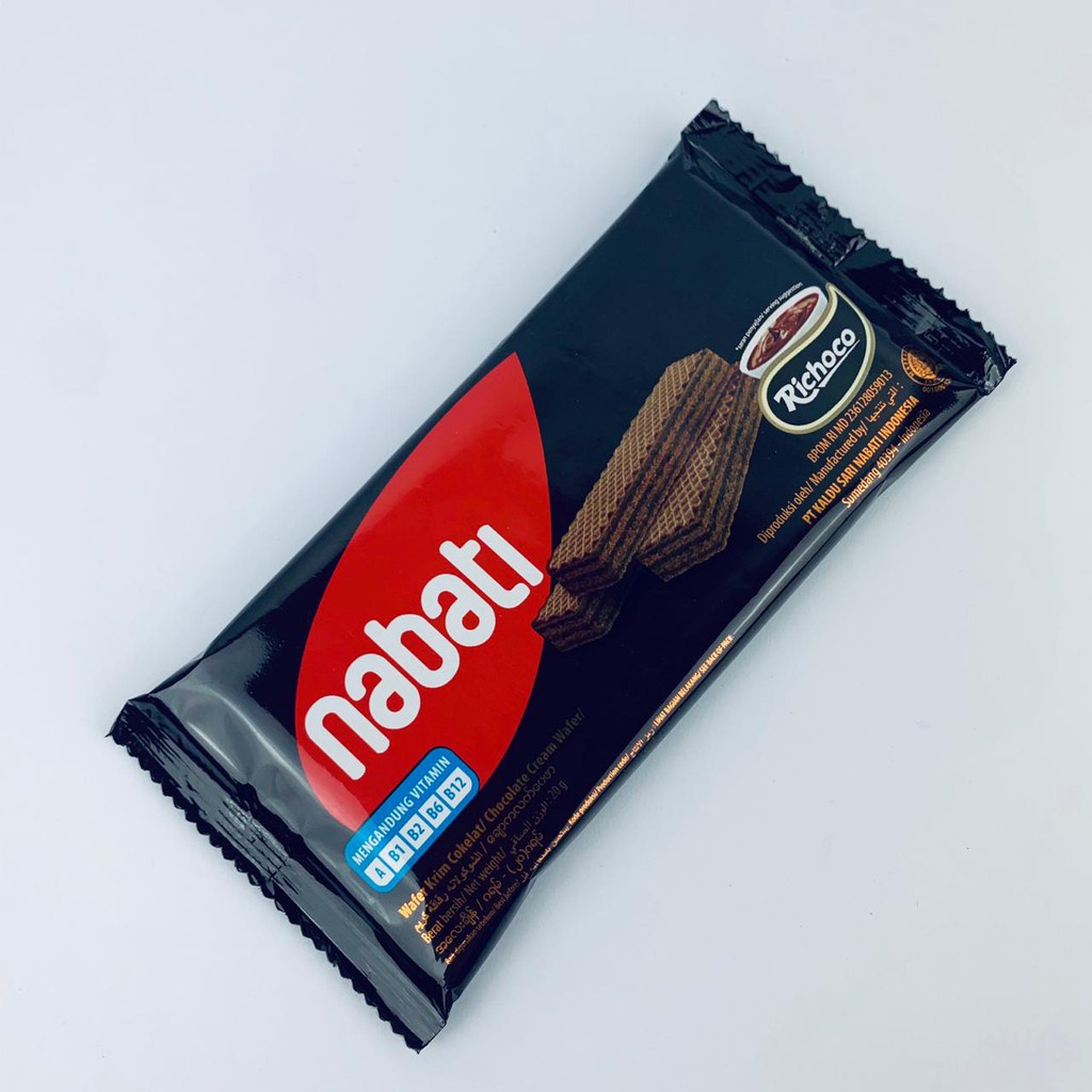 Richoco Nabati Chocolate Wafer Chocolate Chocolate Cream Flavor 20 grams | Shopee Malaysia