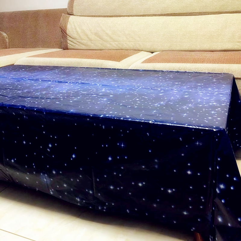 1PC 1.37MX2.74M Starry Sky Galaxy Space Stars and moon Theme Disposable ...