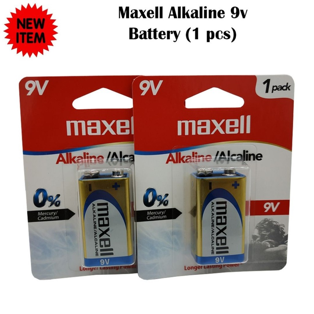 Maxell Alkaline 9v Battery (1 Pcs) - 100% Original | Shopee Malaysia