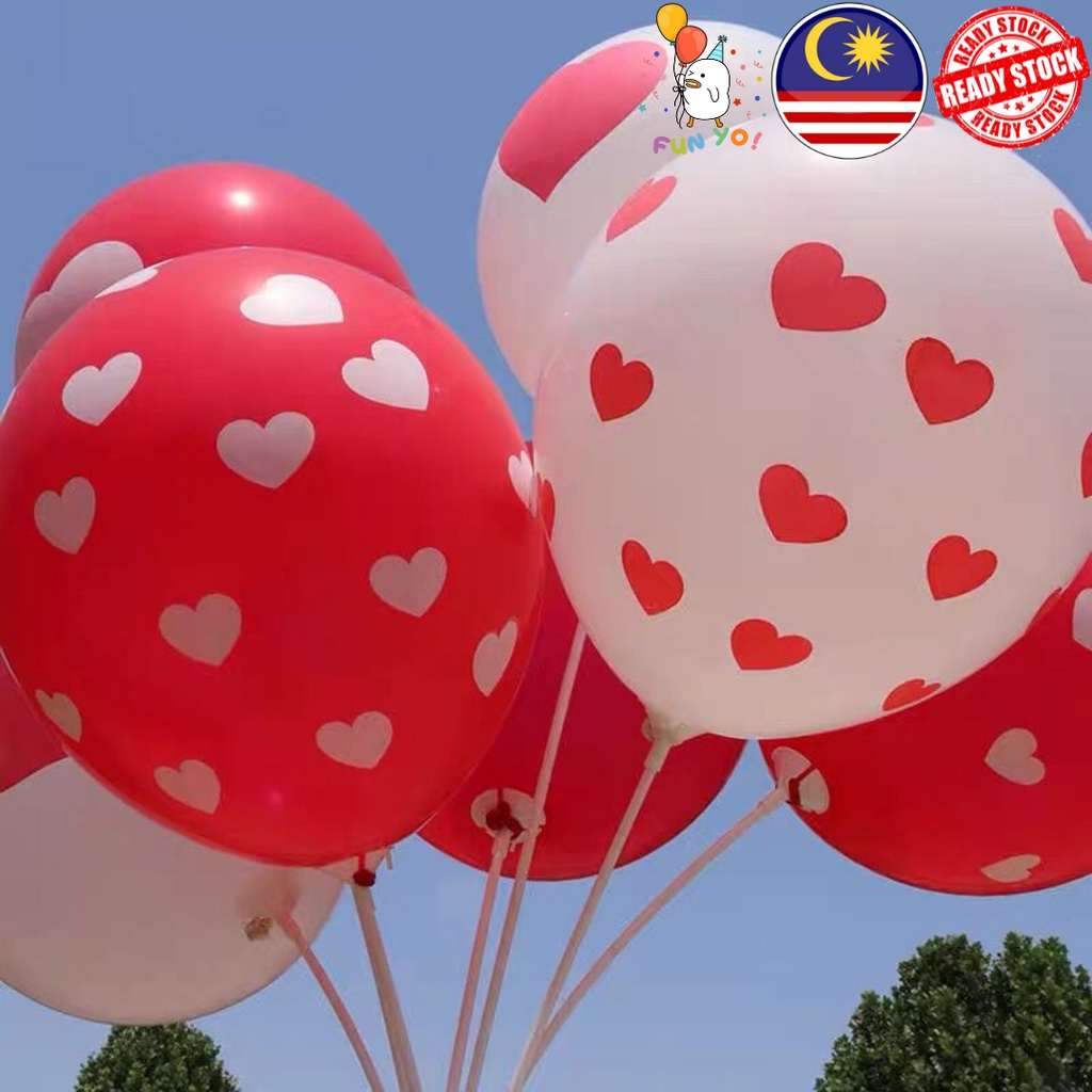 12inch Heart Shape Latex Balloon 1pcs For Birthday Wedding Party ...