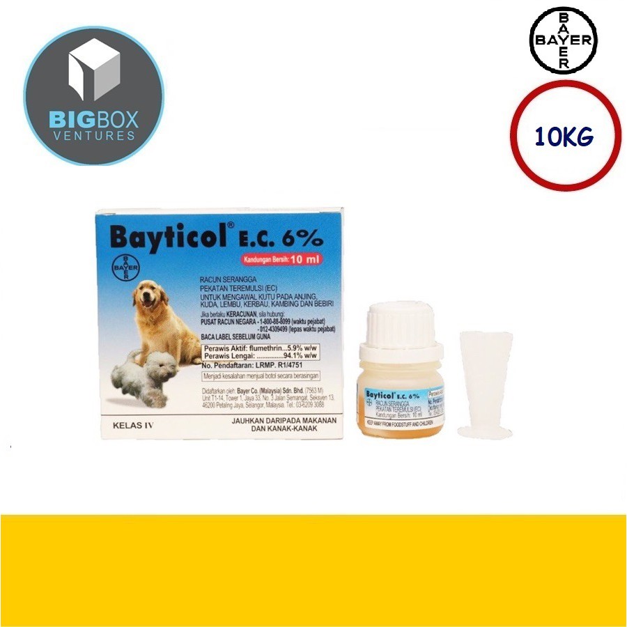 Bayticol Wash EC 6% Tick Prevent 10ml-Pet Tick Prevent-Dog - Cat -Tick ...