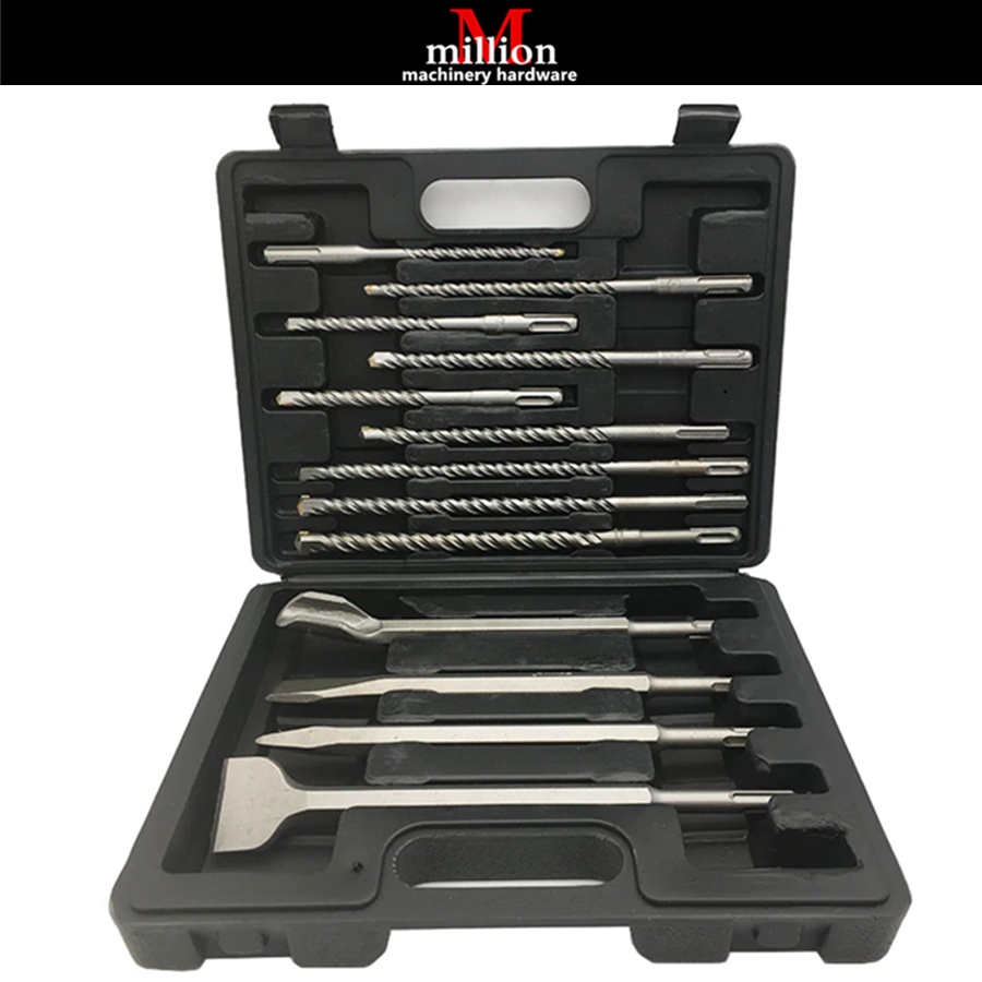 13pcs 17pcs Drill Bits and Chisels Set Flat Wall Shovel Chisel SDS plus ...