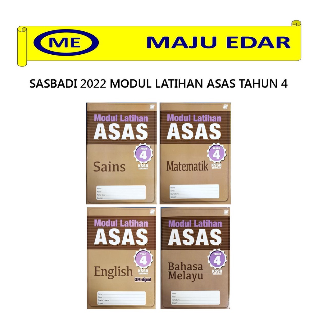 SASBADI 2022 MODUL LATIHAN ASAS TAHUN 4 KSSR SEMAKAN/ YEAR 4/ BUKU LATIHAN | Shopee Malaysia