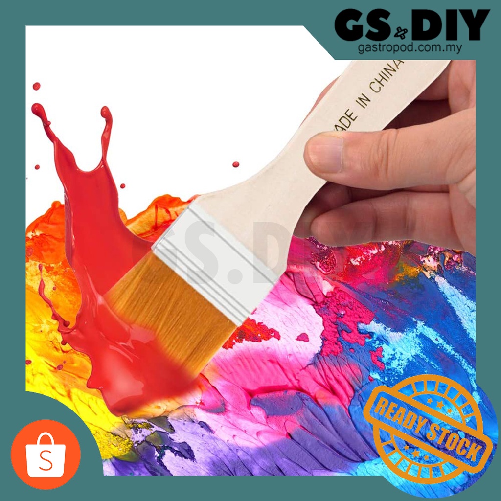 🏷️Neken Nylon Flat Shader Paint Brush🚷Berus Cat Rata Nilon, 100% Halal💯 ...