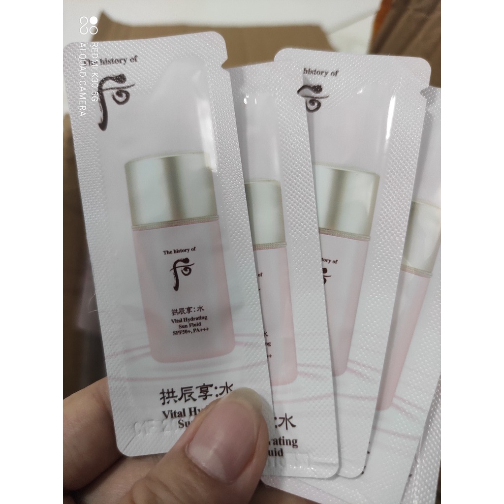Whoo Radiant White's most beautiful sun protection, 1ml Korean pack ...