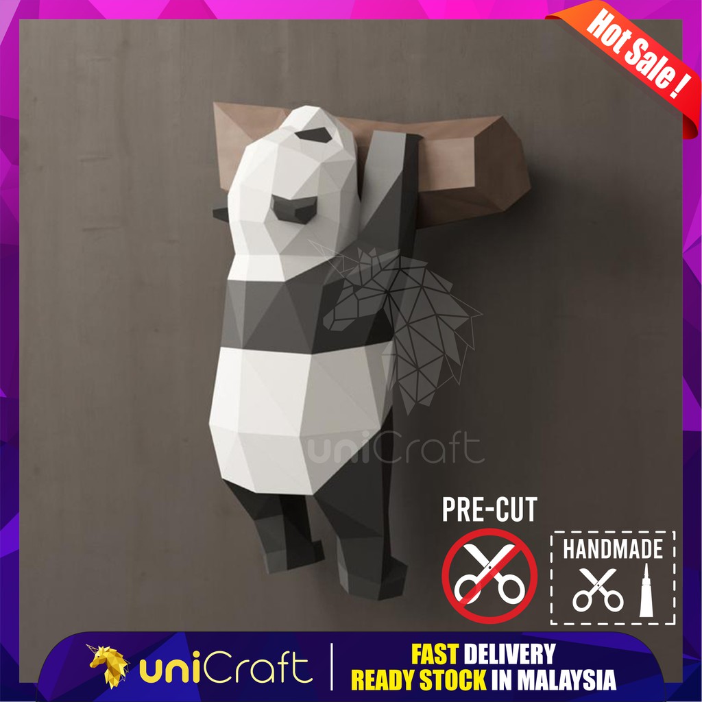 UNICRAFT Panda A Handmade DIY Home Wall Decor Room Decoration Paper ...