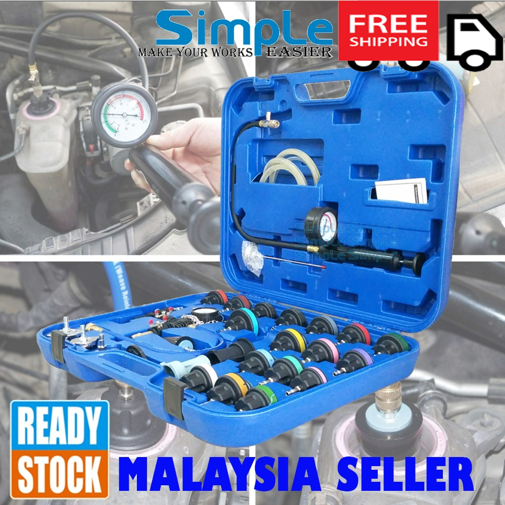 28pc Cooling System Pressure Tester & Vacuum Purge Master Kit. Radiator ...