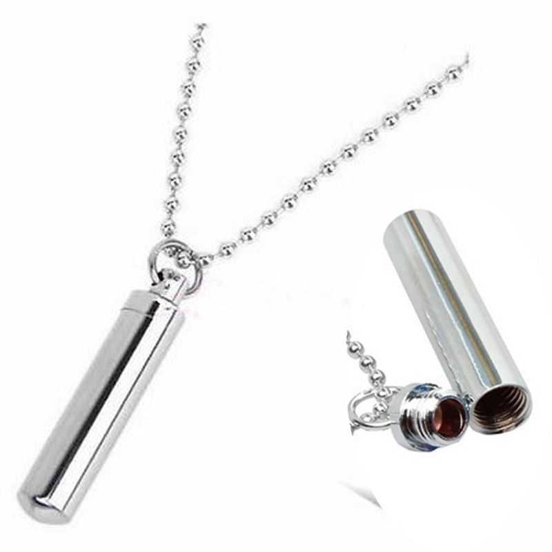 Titanium Steel Pendant Necklace Token Bottle Wishing Bottle | Shopee ...