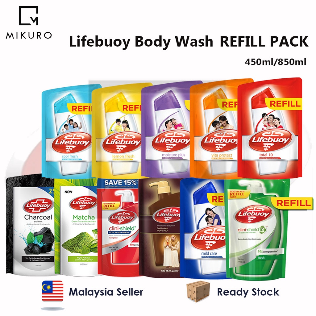 *PROMOTION* Refill Pack Lifebuoy Body Wash Shower 450ml / 850ml ...