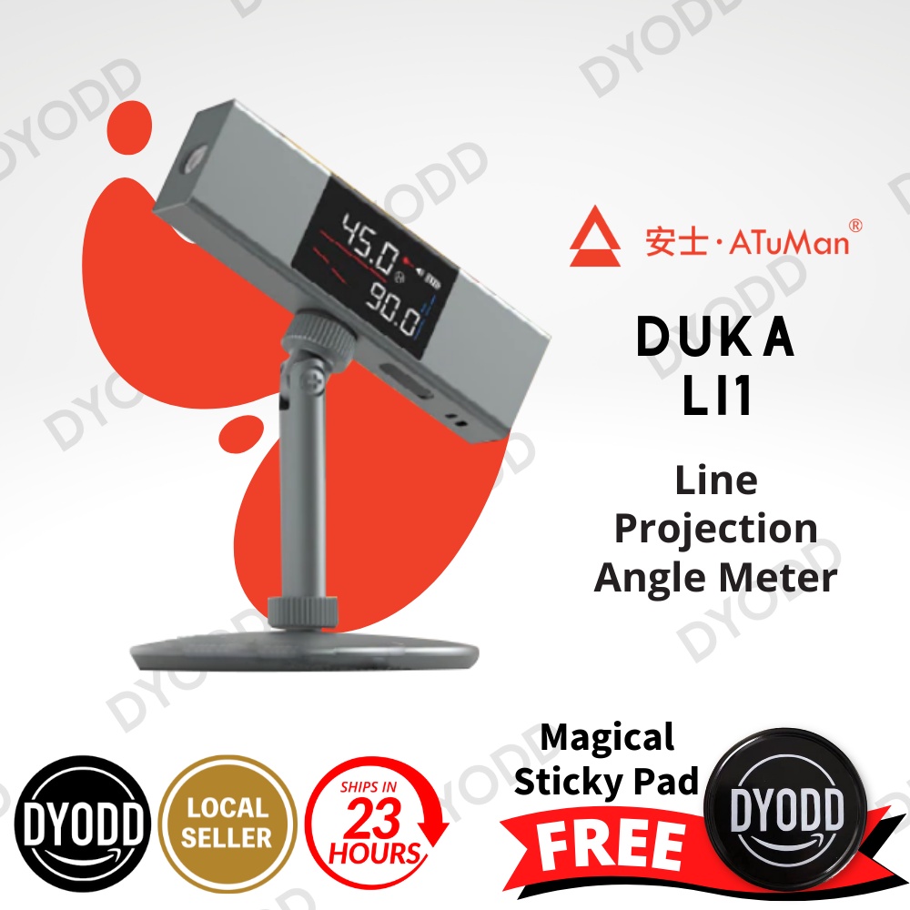 DUKA LI1 Laser Protractor Digital Inclinometer Angle Measure 2 in 1 ...