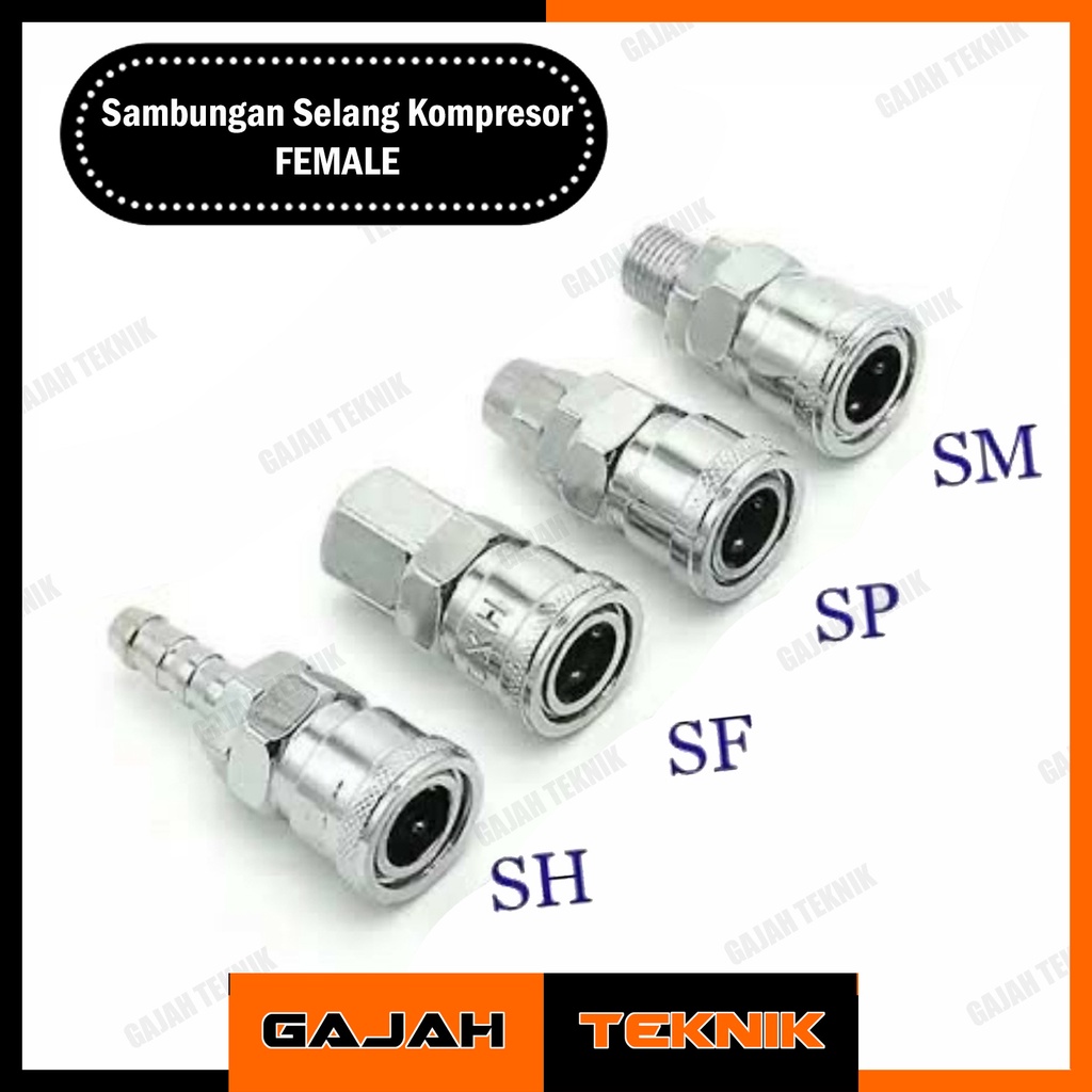 Female Coupler 1/4" SM SP SF SH 20 30 40 Compressor Air Connection ...