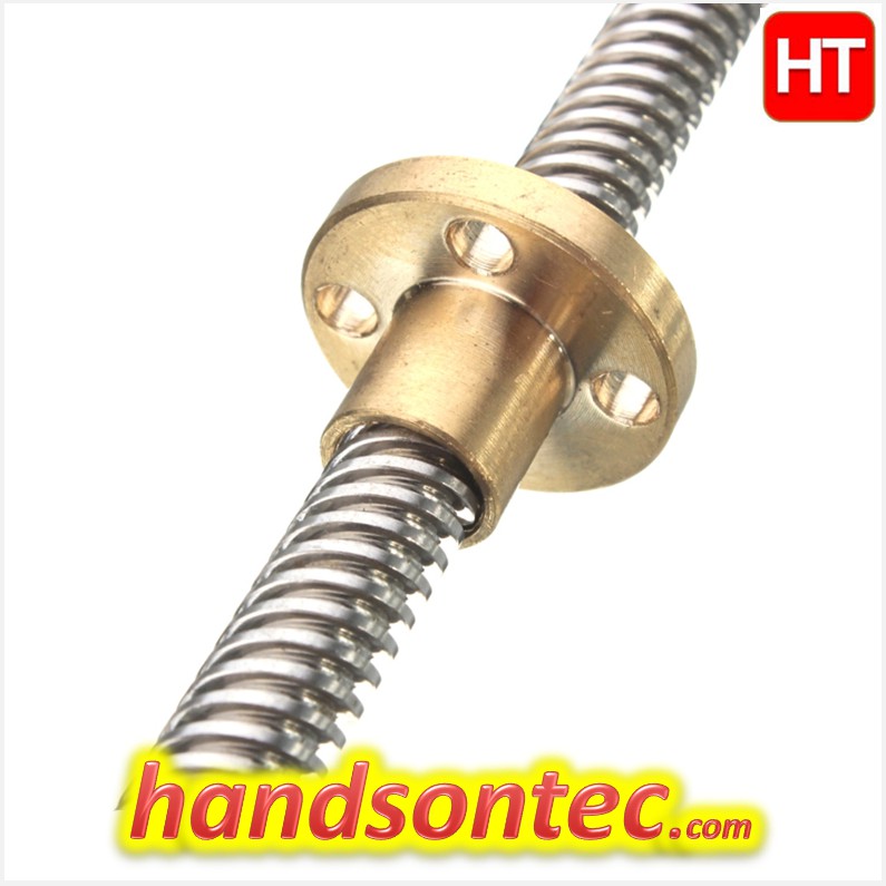 Ø8mmxLength:(300~1000)mm Pitch:2mm/Lead Distance:8mm T8 Trapezoidal ...