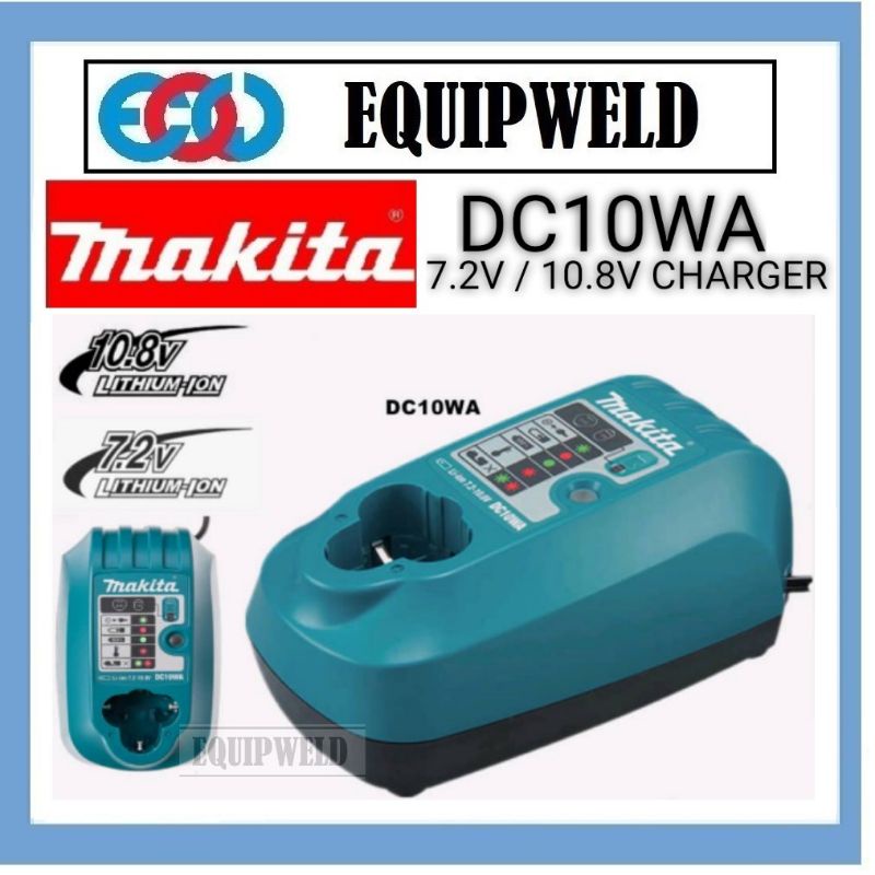 MAKITA DC10WA BATTERY CHARGER 7.2V - 10.8V (ORIGINAL) DC 10 WA | Shopee ...