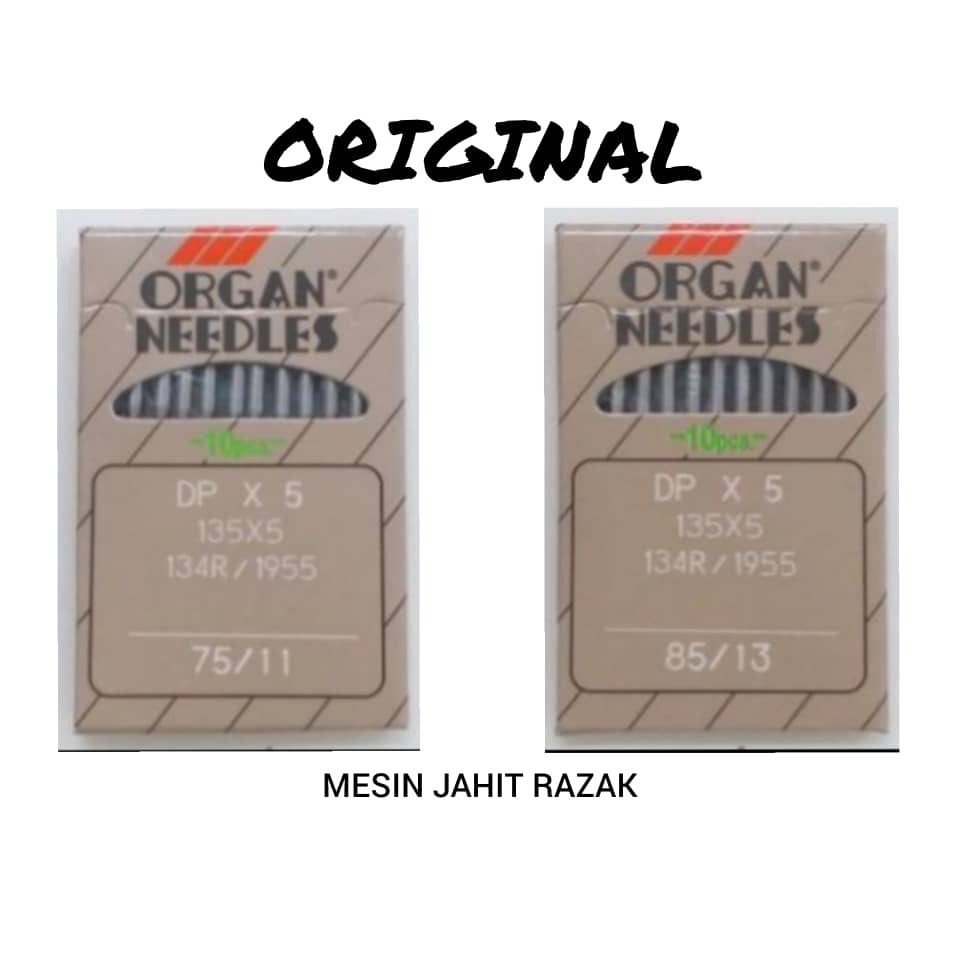ORIGINAL ORGAN NEEDLES !!! JARUM DP SINGER MESIN JAHIT HIGH SPEED (INDUSTRI SEWING MACHINE ...