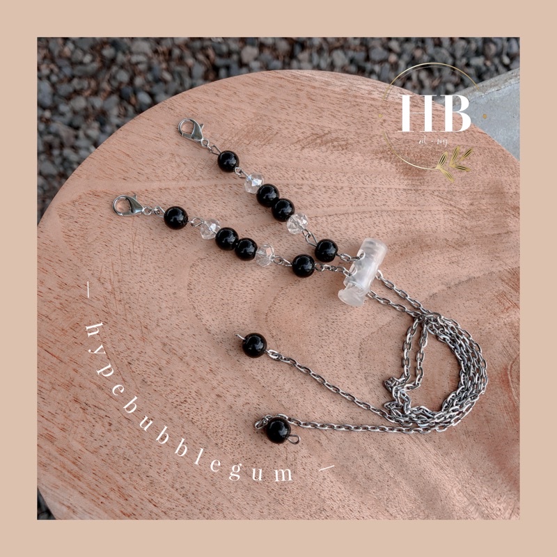 Strap Mask 2in1 Hijab Mask Connector | Multifunctional Pearl Mask ...