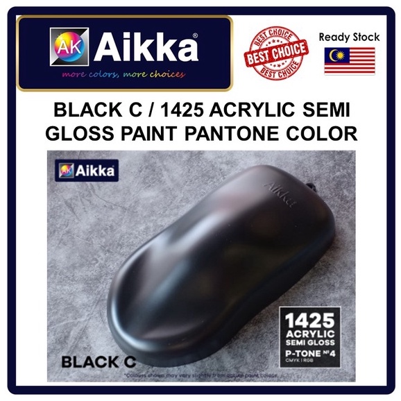 AIKKA Paint PANTONE Colour BLACK C / 1425 ACRYLIC SEMI GLOSS PAINT ...