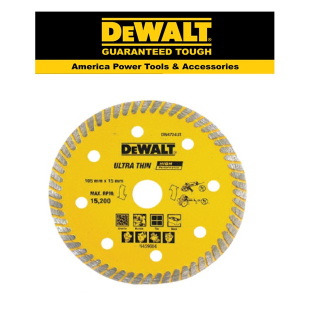 DEWALT DW4724-B1/ DW4724UT-B1 DIAMOND BLADE TURBO | Shopee Malaysia
