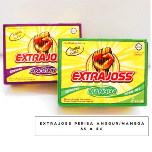 🔥HOT OFFER🔥100% Original Extra Joss Perisa Anggur/Mangga 6 Sachets x 4g ...