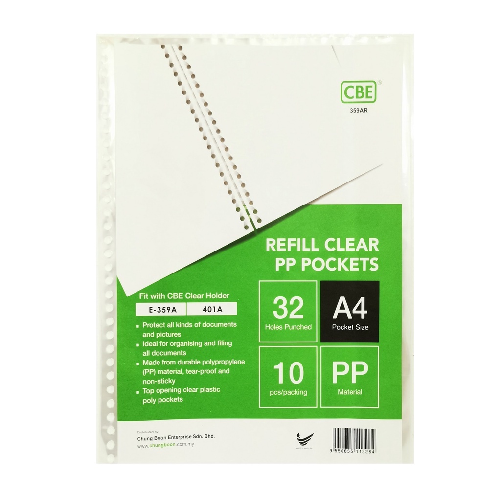 CBE Clear Holder Refill/Pocket A4 359AR / F4 359FR | Shopee Malaysia