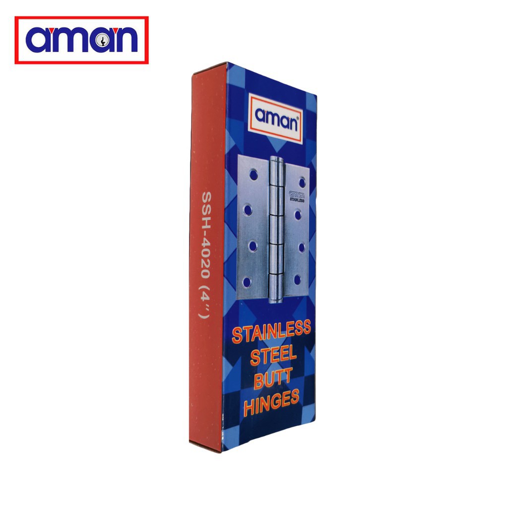 "AMAN" STAINLESS STEEL BUTT HINGES 3'' / 4" | Shopee Malaysia
