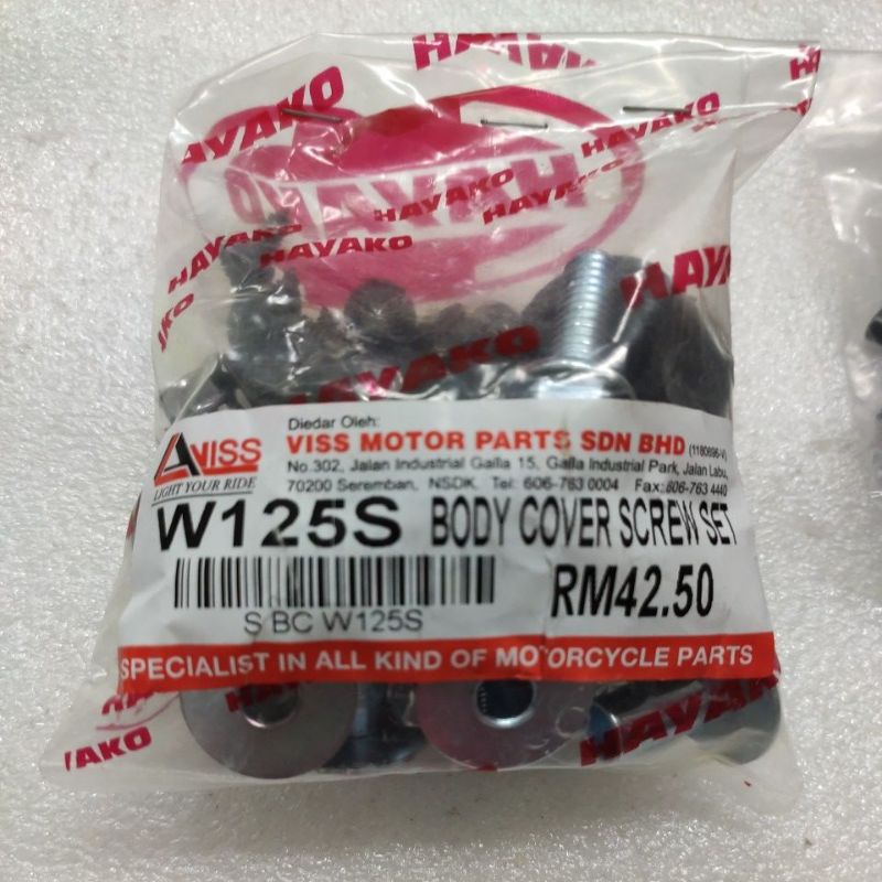 screw body cover set skru honda wave125s wave 125s w125s | Shopee Malaysia