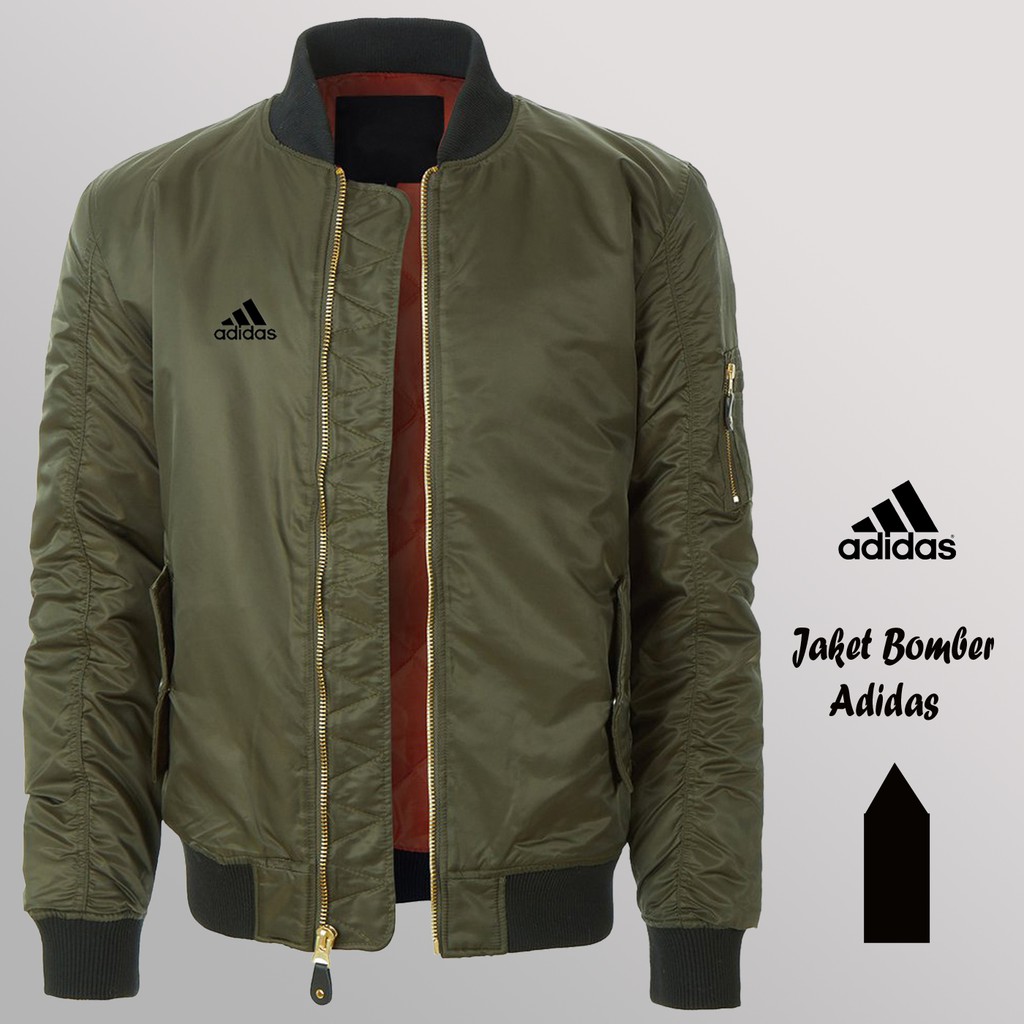 Adidas logo Army bomber jacket - Men's Fashion Premium Thick Jacket ...