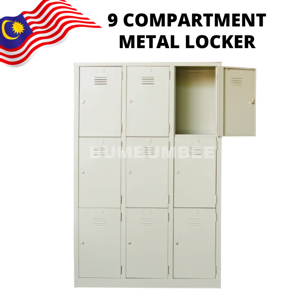 🔥Ready Stock🔥BUMBUMBEE WHOLESALE 9 COMPARTMENT STEEL METAL LOCKER ...