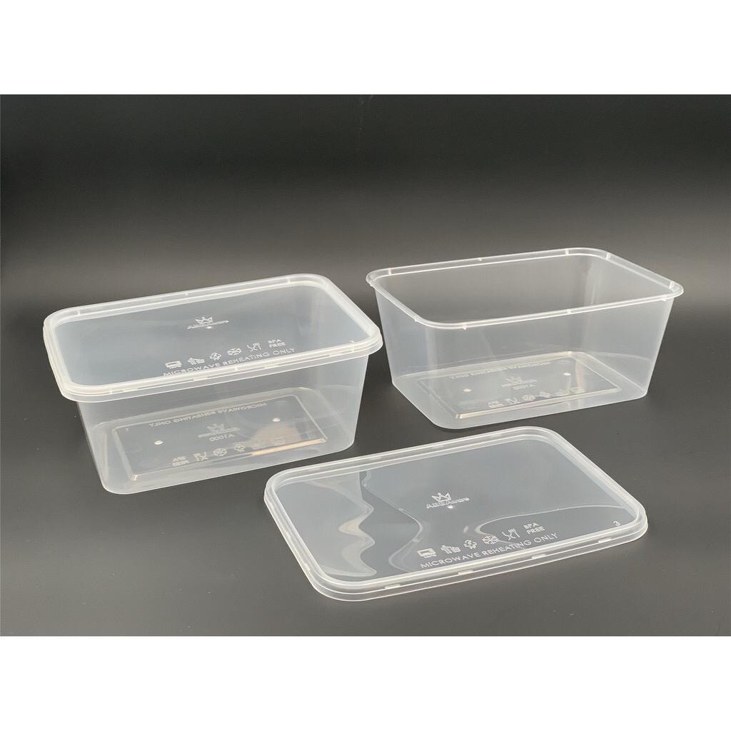 1000 Rectangular Disposable Plastic Food Container [ 50sets± ] A1000 ...