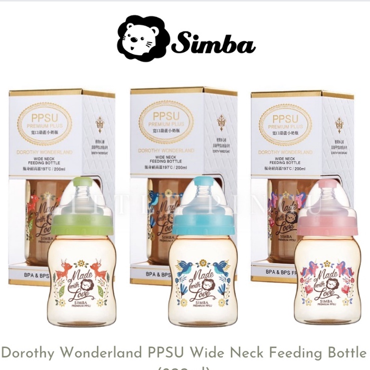 Simba Dorothy Wonderland PPSU Wide Neck Feeding Bottle (200ml) | Shopee Malaysia