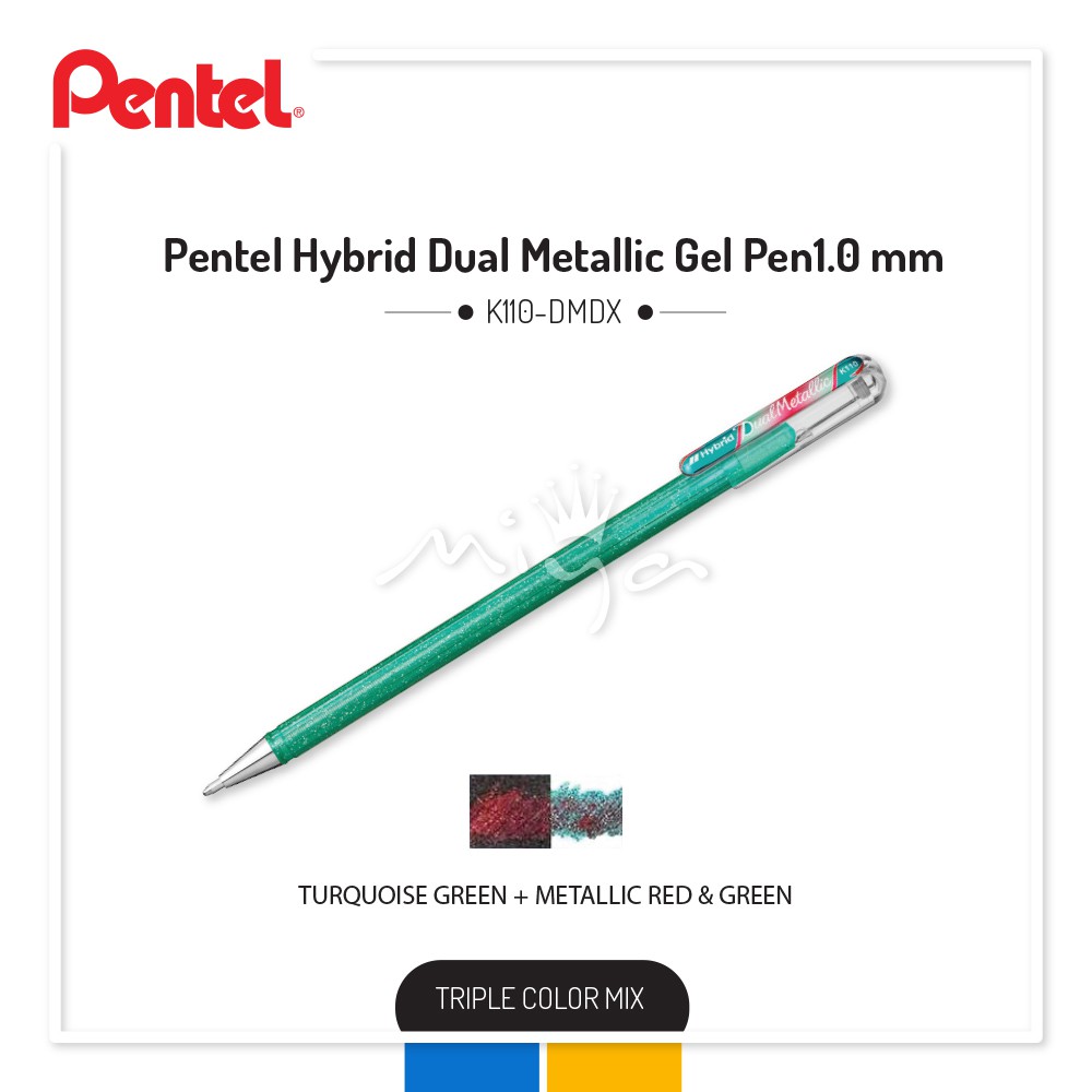 [New Color] Pentel K110 Hybrid Dual Metallic Gel Pen 1.0mm | Shopee Malaysia