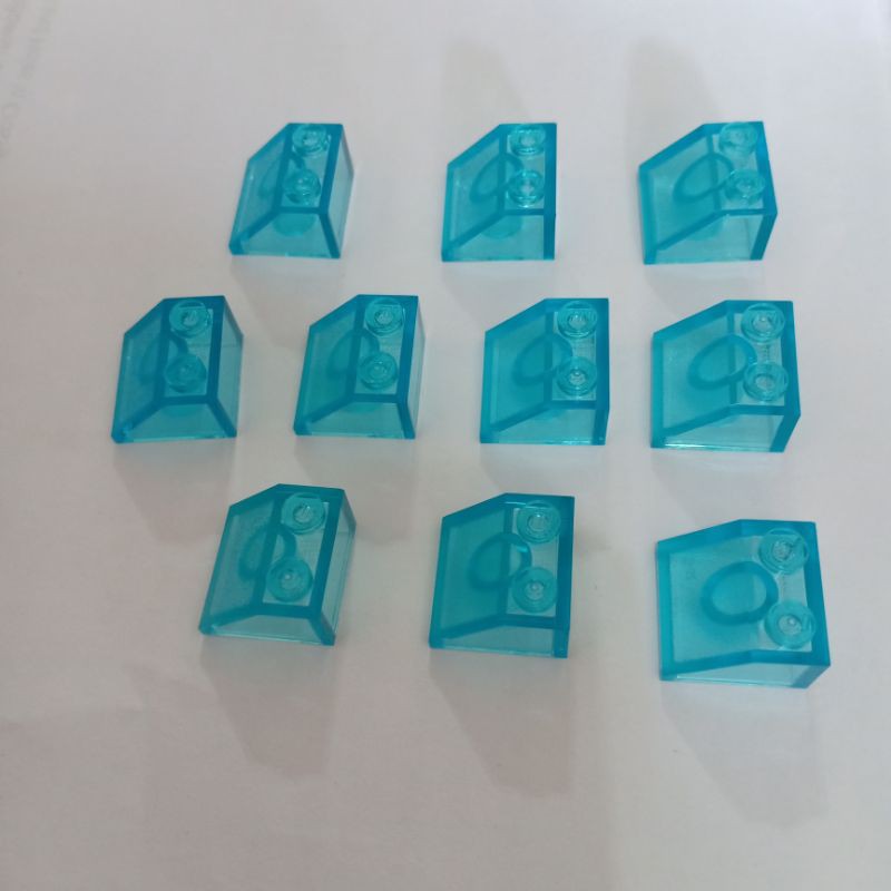 Lego slope 45 2x2 trans light blue | Shopee Malaysia
