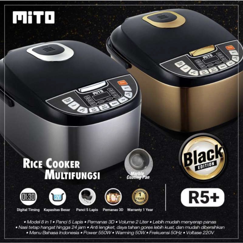 Mito R5+ NEW DIGITAL RICE COOKER [2 L] | Shopee Malaysia