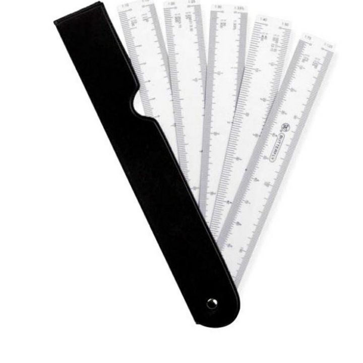 Butterfly Fan Scale Ruler 8th Gen (Scales: 1: 10, 1: 15, 1: 20, 1: 25 ...
